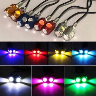2PCS MOTORCYCLE MINI LED SIGNAL LIGHT EAGLE EYE LICENSE LIGHT PARK ...