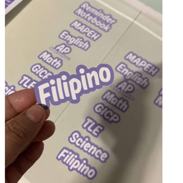 minimalist/aesthetic color subject sticker custom cut 10subjects ...