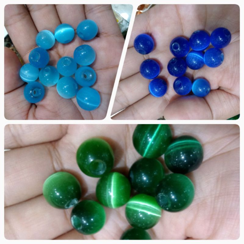 12mm Cat's eye Stone malaki Ang butas.,sold per piece,. | Shopee ...