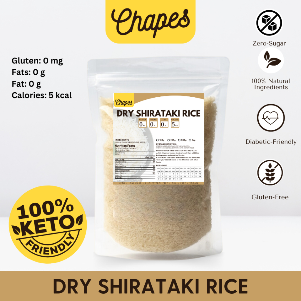 CHAPES Dry Shirataki Rice Keto Friendly | Shopee Philippines