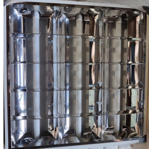 T8 LOUVER HOUSING WHIT LED TUBE LIGHT MOUNTED LED GRILLED LUMINAIRE ...