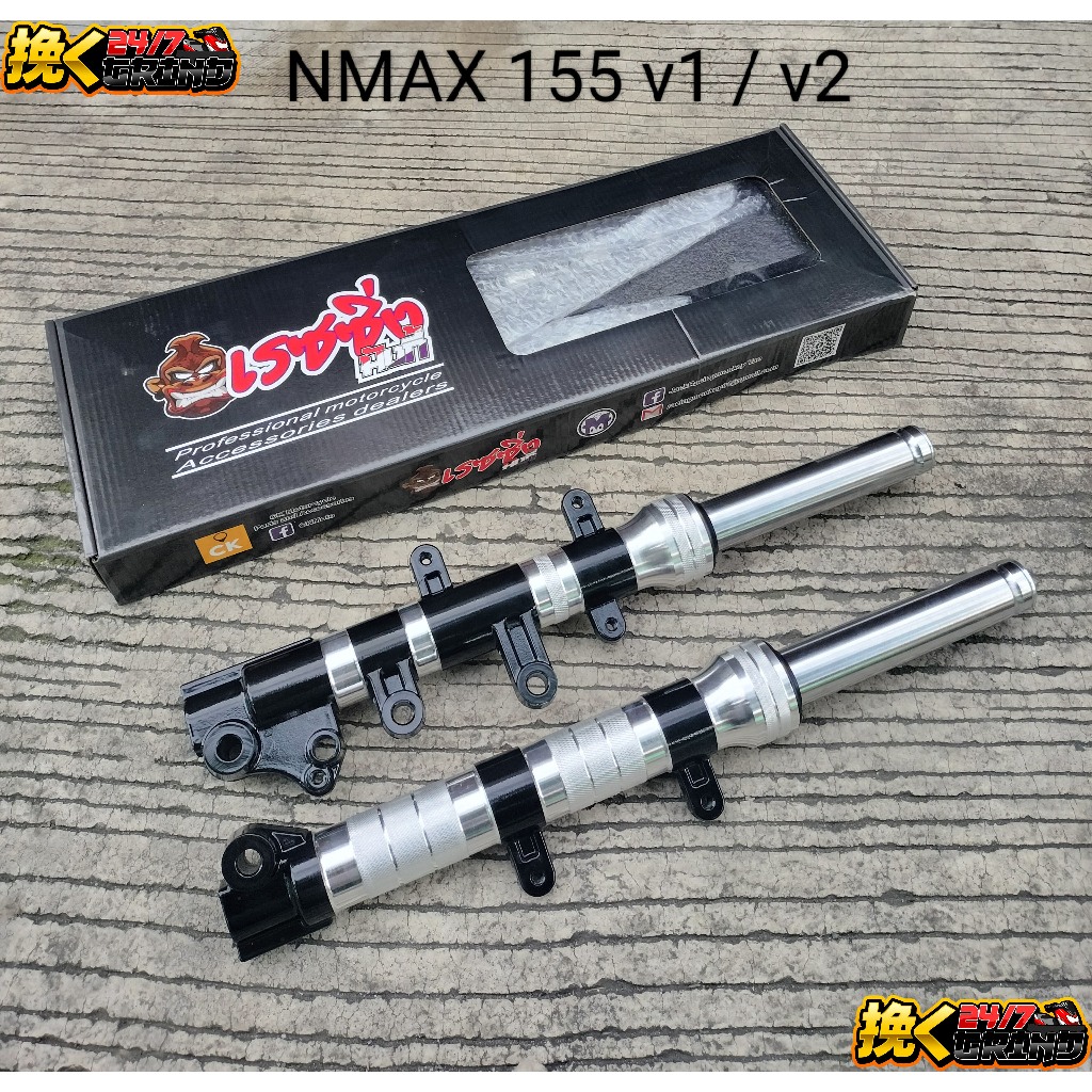 LIGHTEN FRONT SHOCK ASSEMBLY YAMAHA NMAX 155 V1 / NMAX 2021 V2 HEAVY DUTY MADE IN THAILAND ...