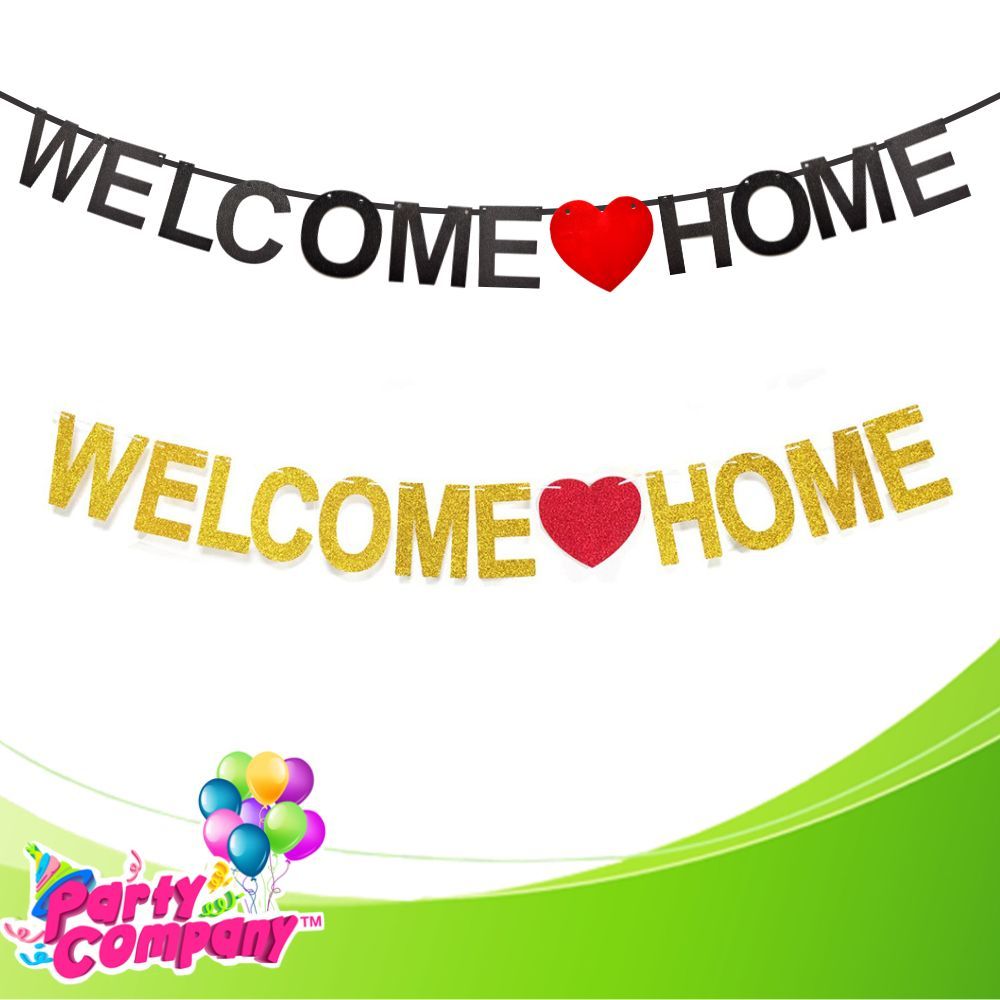 Welcome Home Gold Glittery Banner | Shopee Philippines
