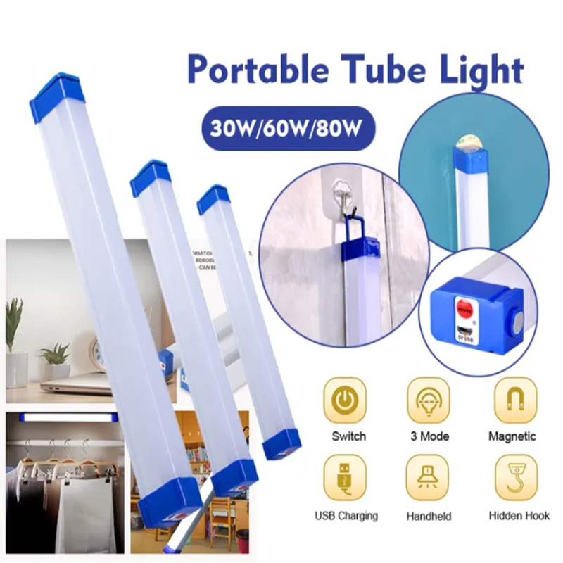 Rechargeable LED USB Tube Light: Fast Charging Emergency Light for Home ...