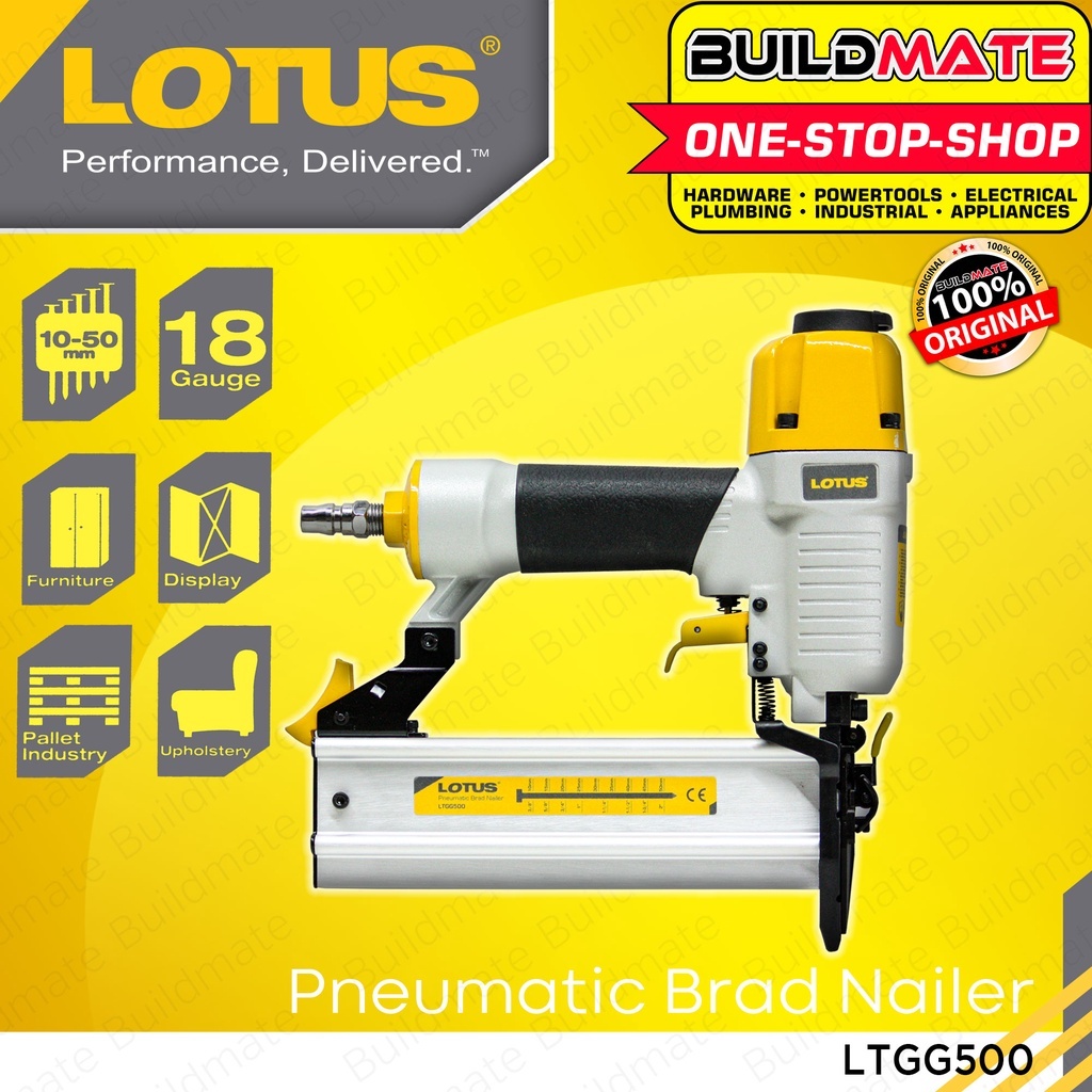 BUILDMATE Lotus Pneumatic Stapler U-NAILS Nail Gun 6-22mm / 10-50mm ...