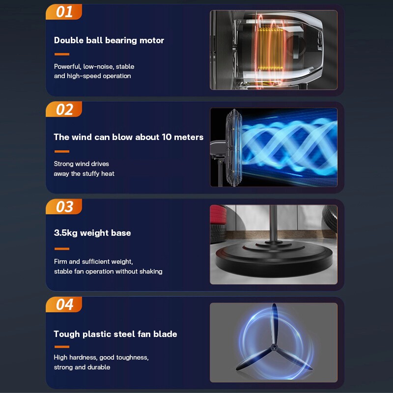 30 Inch Industrial Fan Heavy Duty Electric Fan Stand Fan Big Wind Shake ...