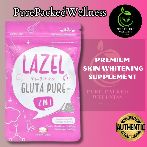Lazel Gluta Pure with QR Code 2in1 Full Dose Whitening - 100% Authentic ...