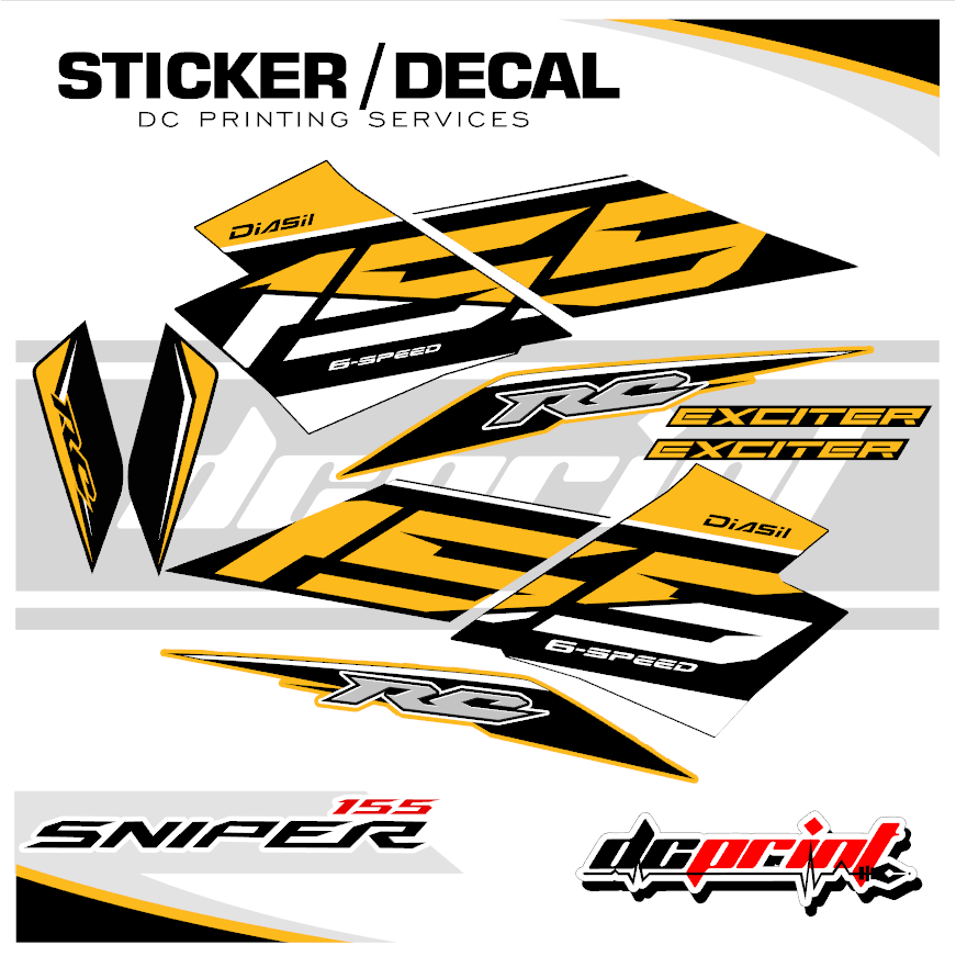 SNIPER 155 RC DECALS GLOSSY FINISH | Shopee Philippines