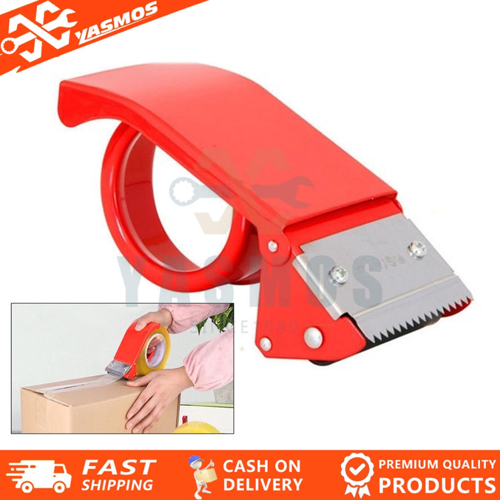 2" Heavy Duty Metal Packaging Tape Dispenser Plastic Cutter Tape Cutter ...