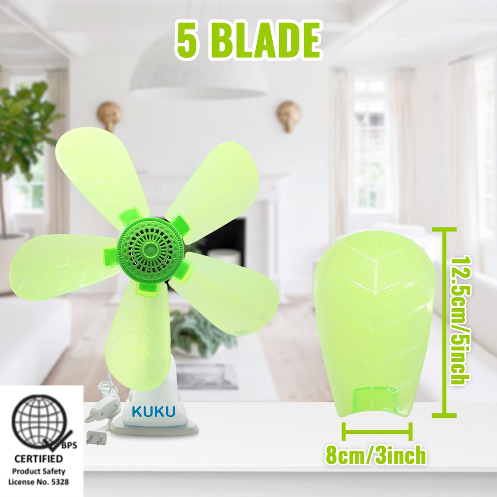 Original HTM Clip Fan 5 Blades Mini Home Electricfan Portable Desk ...