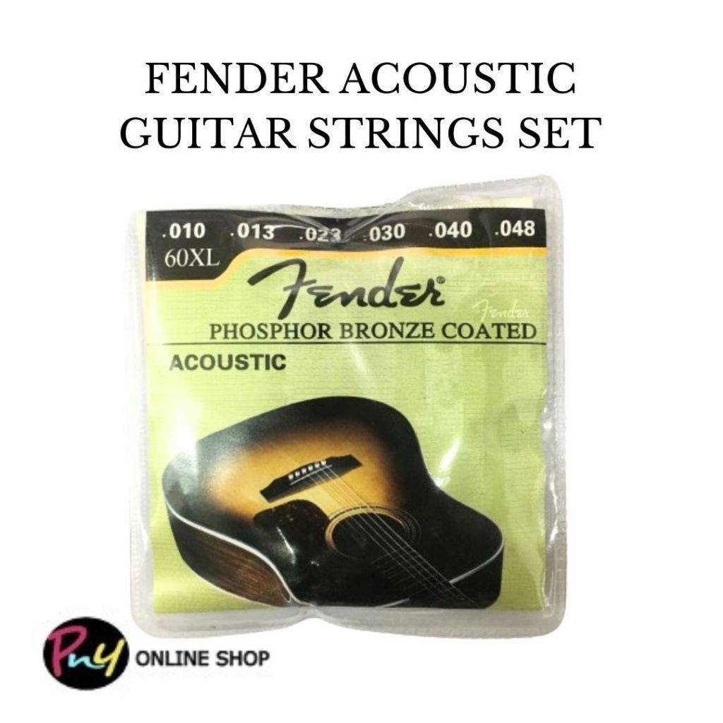 FENDER ACOUSTIC GUITAR STRINGS SET(60XL) | Shopee Philippines