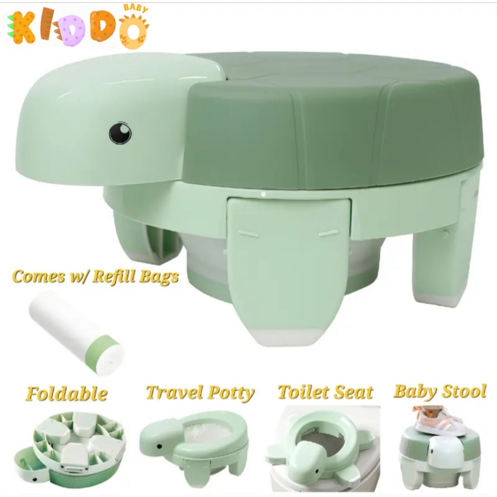 4IN1 Multifunctional Foldable Turtle Potty Trainer Portable Potty ...