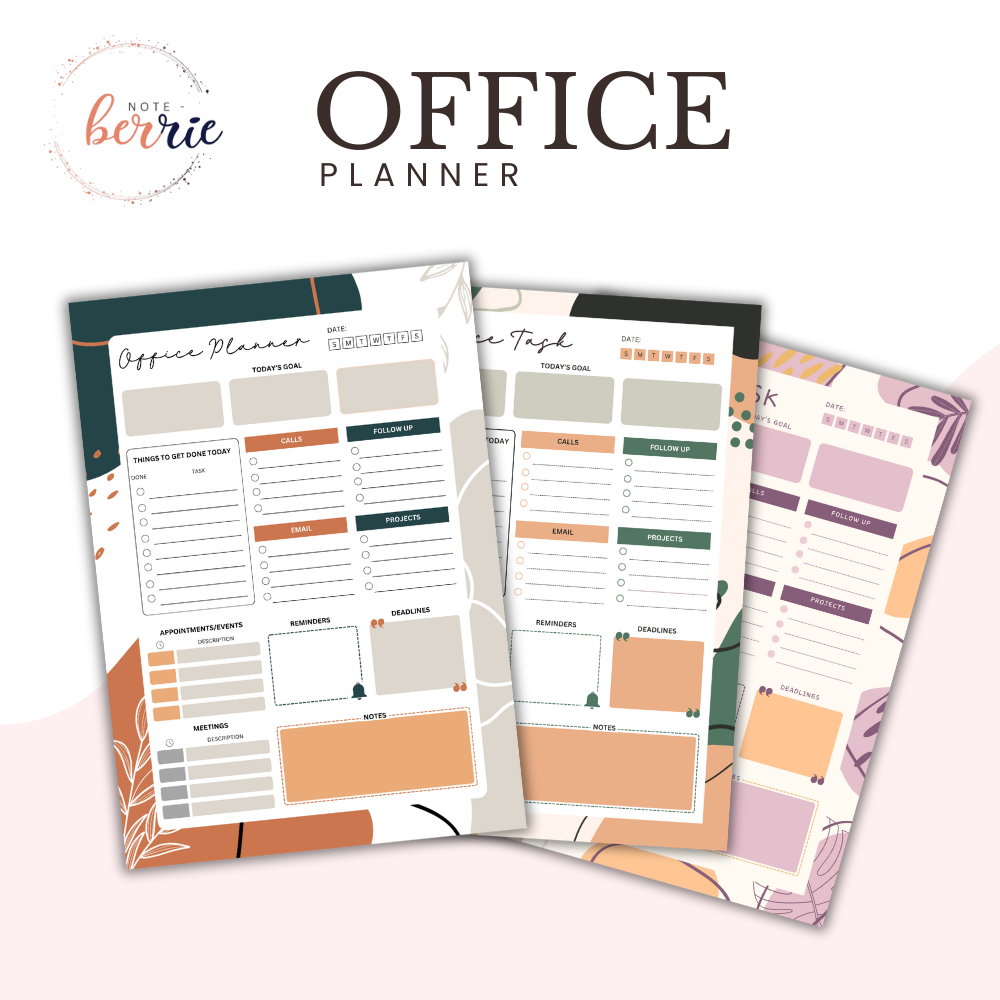A5 Office Task Planner Work Organizer Productivity Tear-away Notepad ...