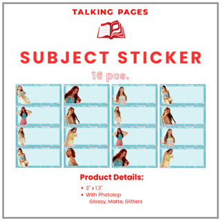 16 pcs. Subject Sticker for Notebooks and Books (Children's Notebooks ...