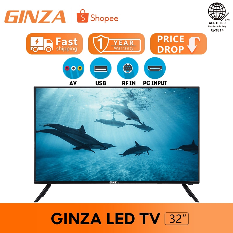 GINZA 32 Inch Ultra Slim LED TV Flat Screen 40 Inch TV | Shopee Philippines