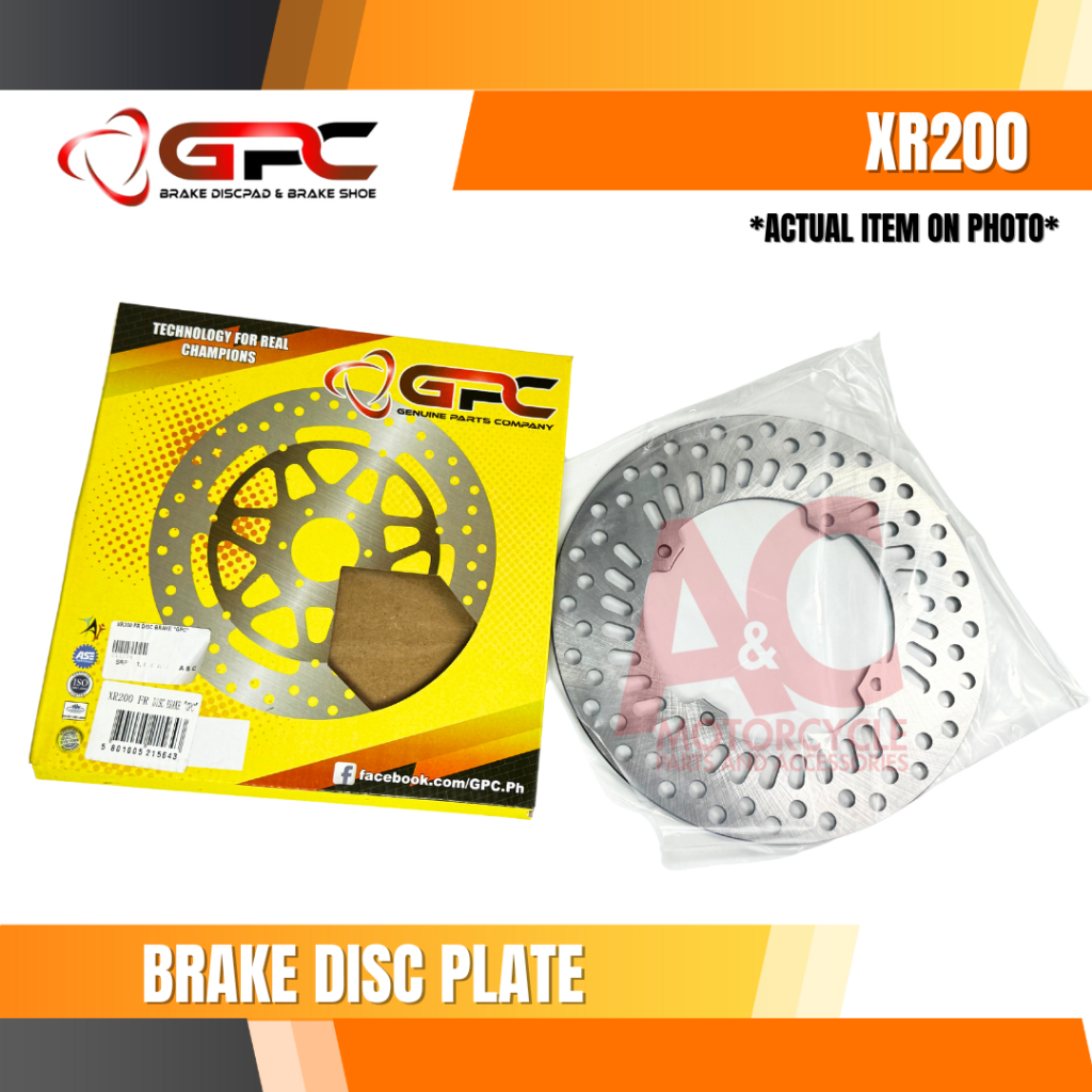 Honda XR200 GPC Front Disc Brake Rotor/ DISC PLATE | Shopee Philippines