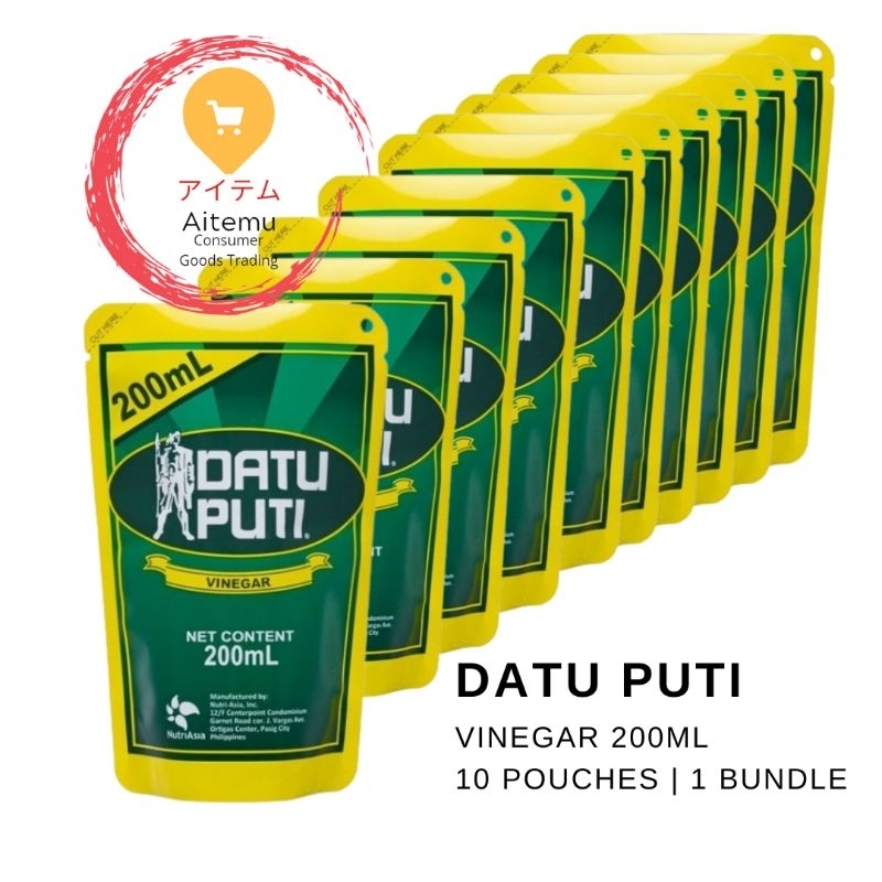 DATU PUTI VINEGAR 200ML BUNDLE PACK | 10 POUCHES | Shopee Philippines