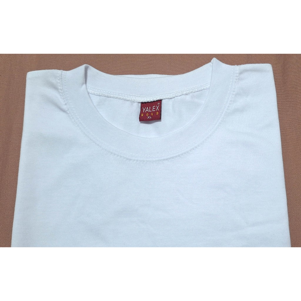 WHITE Yalex Round Neck Plain Shirt | Adult & Kids Size Roundneck T ...