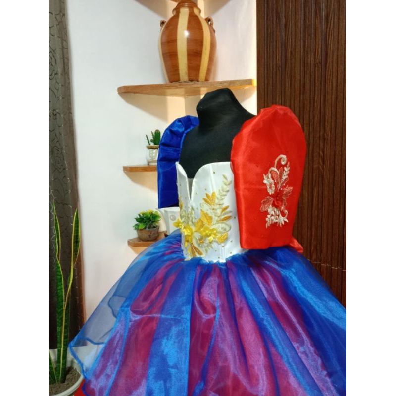 Philippines flag inspired Girl dress for United nations costume or Lingo Ng wika | Shopee ...