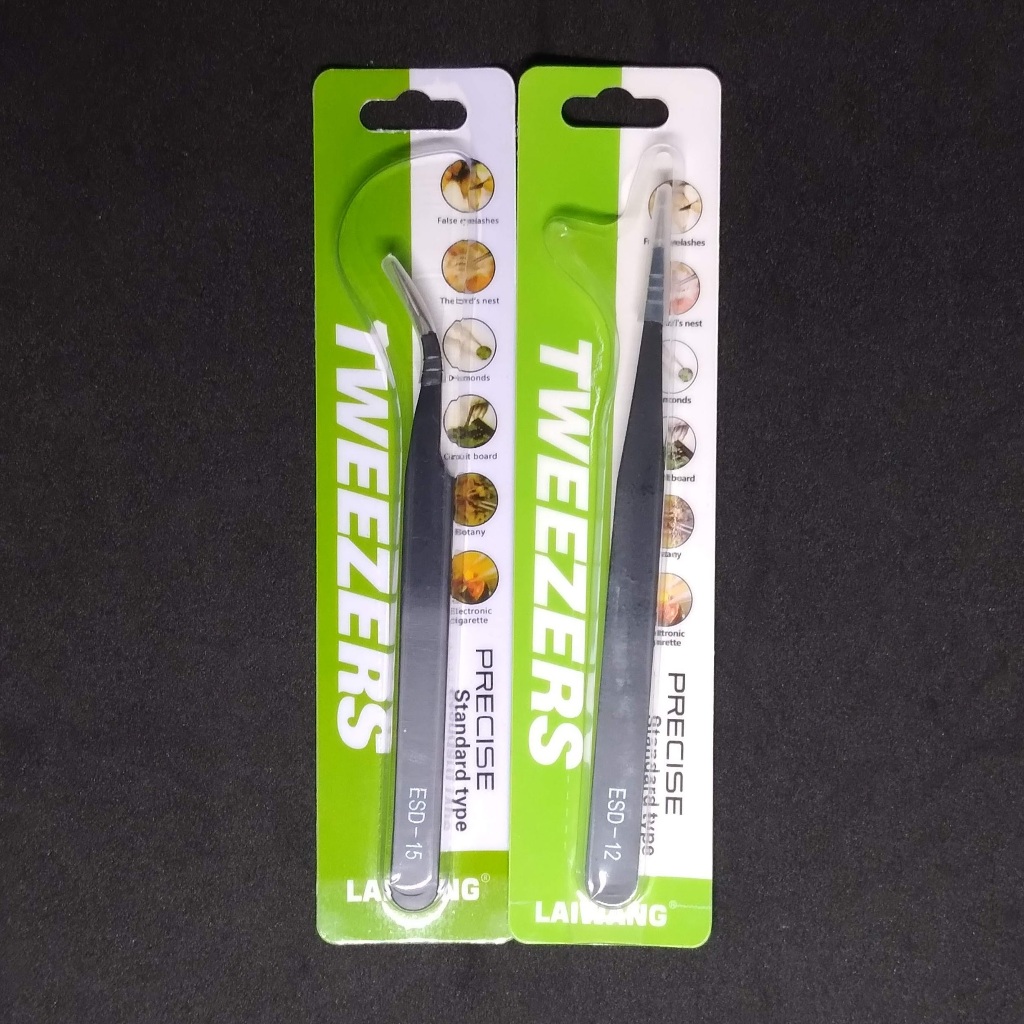 Tweezer ESD Stainless Steel ( ESD-12 | ESD -15 ) | Shopee Philippines