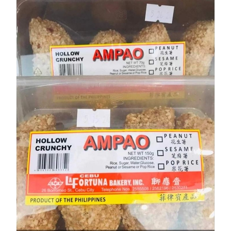 LA FURTUNA AMPAO(White pop-rice,Sesame,peanut,Red pop-rice) | Shopee ...