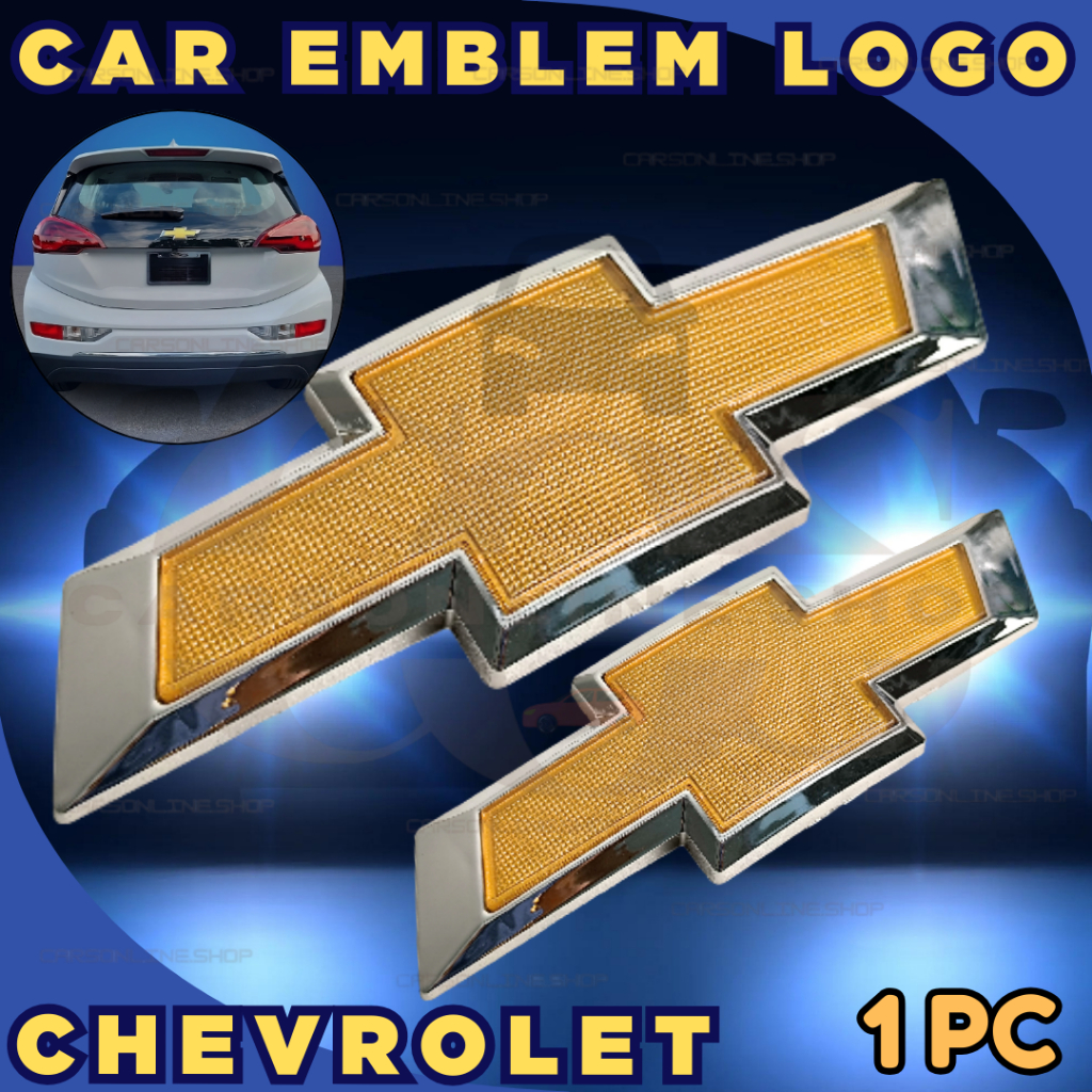 COS CHEVROLET 5D Logo Front Rear Trunk Emblem Sticker Badge ABS PLASTIC ...