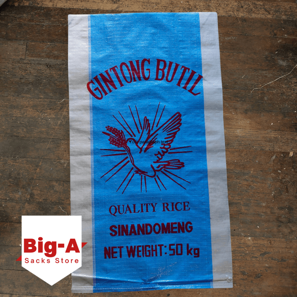 (10PCS) New 50kg Transparent Rice Sack/ Sako/ Sako Bag/ Empty Sack Sand ...