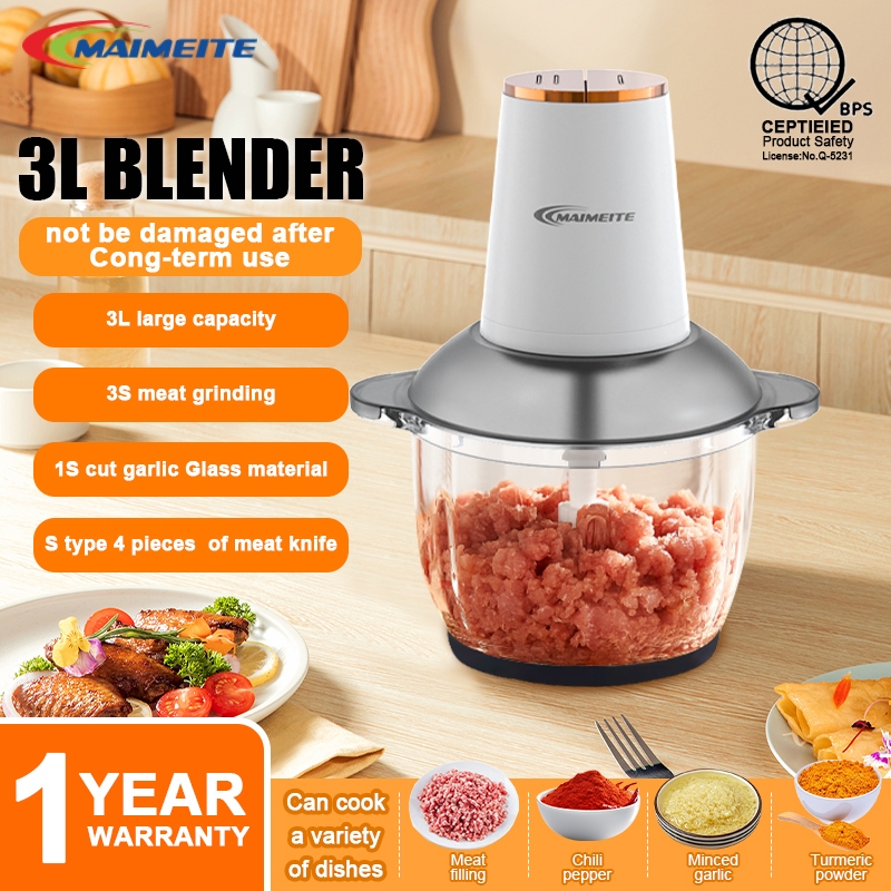 MAIMEITE 3L Electric Meat Grinder Multi Function Blender Meat Grinder ...