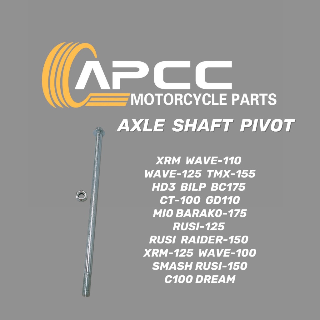 Motorcycle Parts AXLE SHAFT PIVOT XRM/WAVE110/125/TMX155/CT100/MIO ...