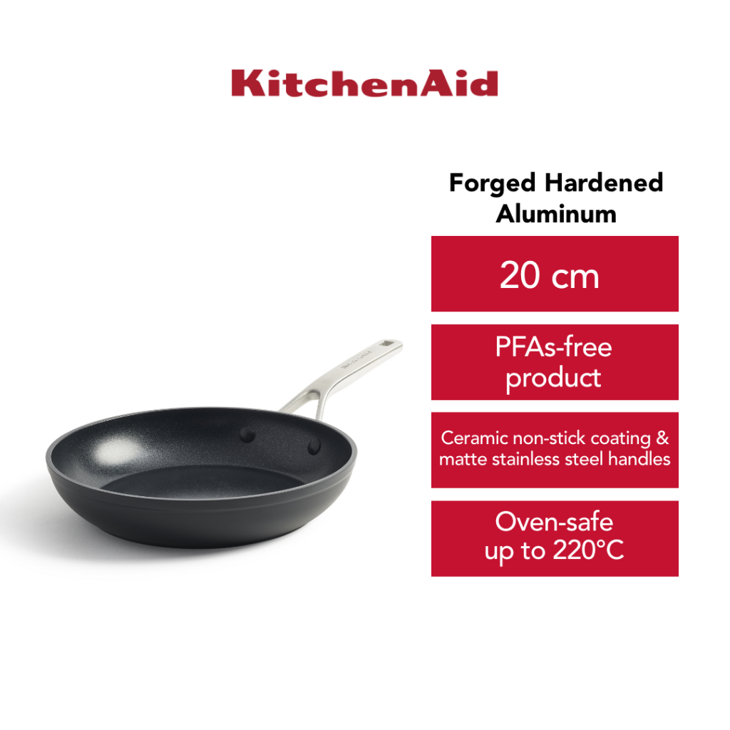 KitchenAid Forged Hardened Aluminum Open Frypan 20cm Ceramic non-stick ...
