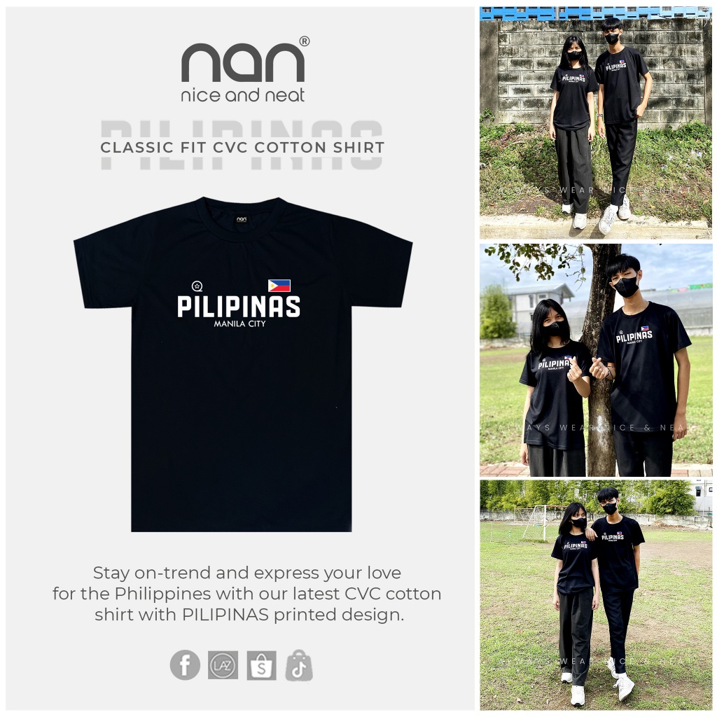 PILIPINAS Classic Fit CVC Cotton Shirt Black - NAN Clothing | Shopee ...