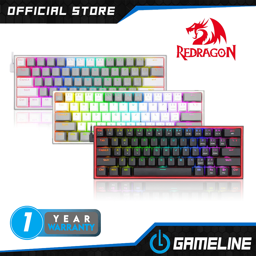 Redragon Wired K617 FIZZ 61 Keys Gaming Keyboard | Shopee Philippines