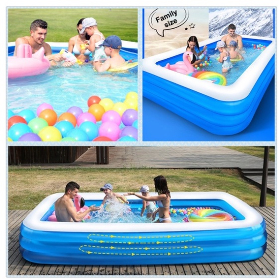Outdoor home children's swimming pool ocean ball pool inflatable square ...