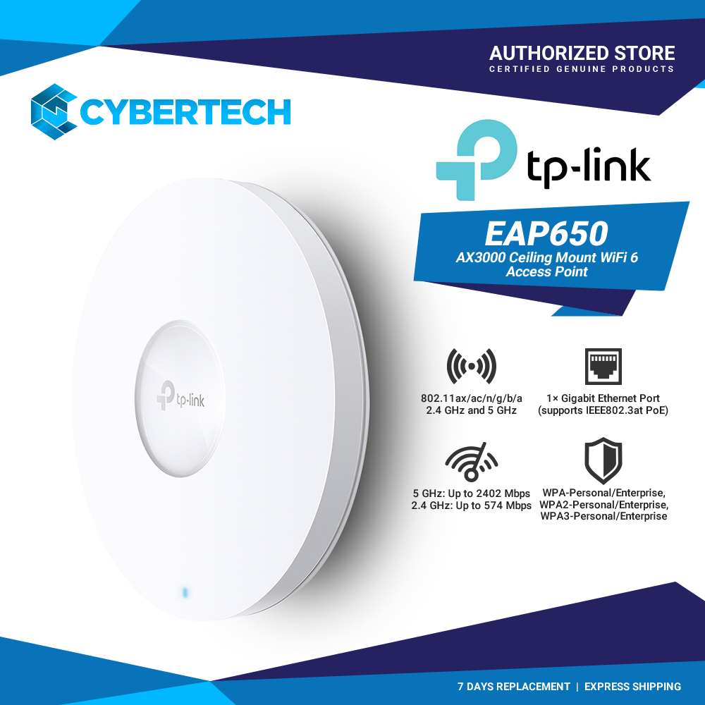 TP-Link EAP650 AX3000 Ceiling Mount WiFi 6 Access Point | Shopee Philippines