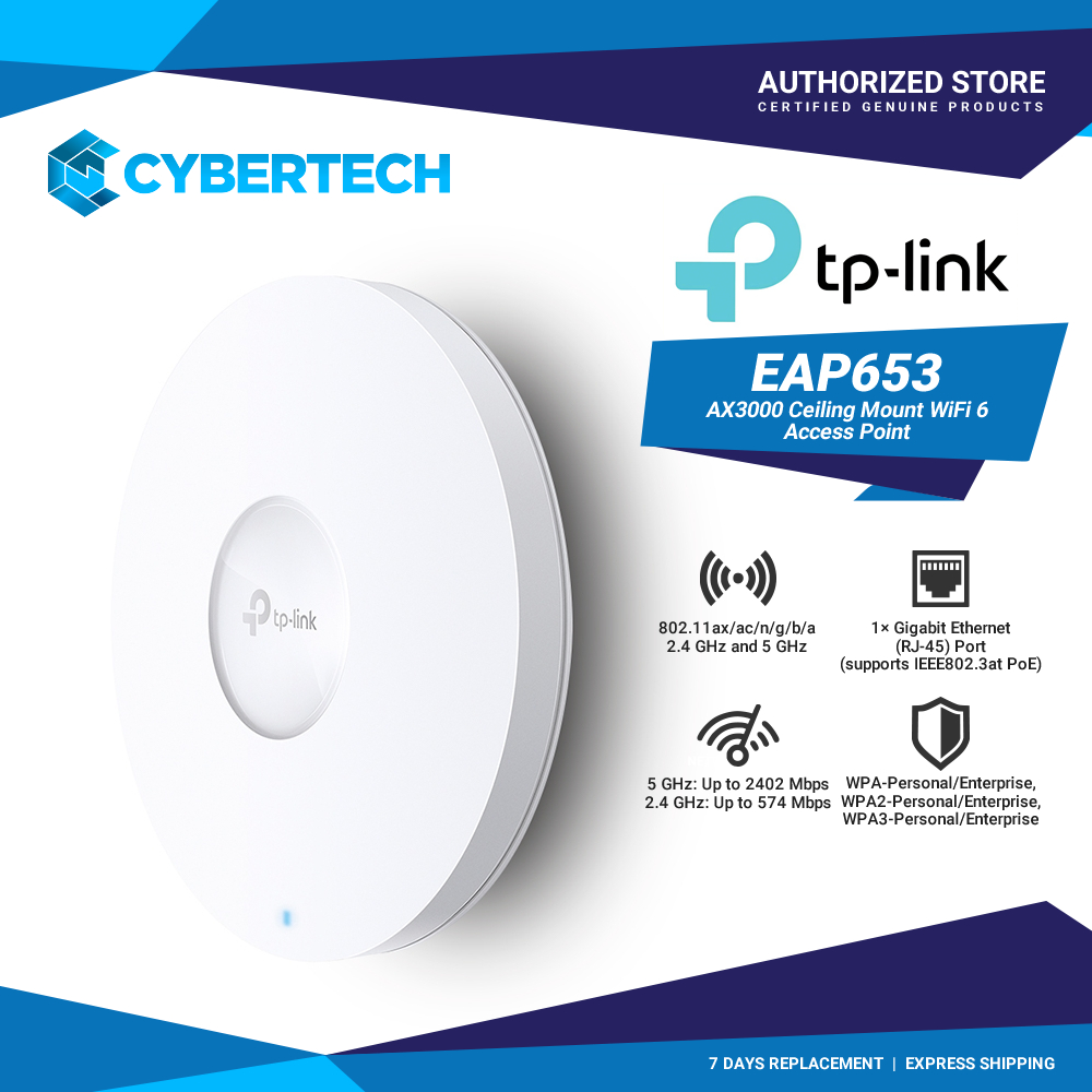 TP-Link EAP653 AX3000 Ceiling Mount WiFi 6 Access Point | Shopee ...