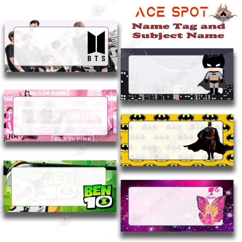Personalized laminate Name tag and Subject Label | Shopee Philippines