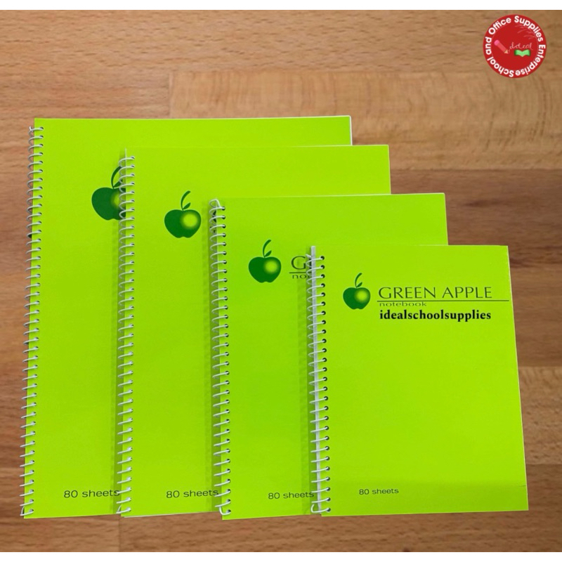 Green Apple Spiral Notebook 80 Leaves | Shopee Philippines