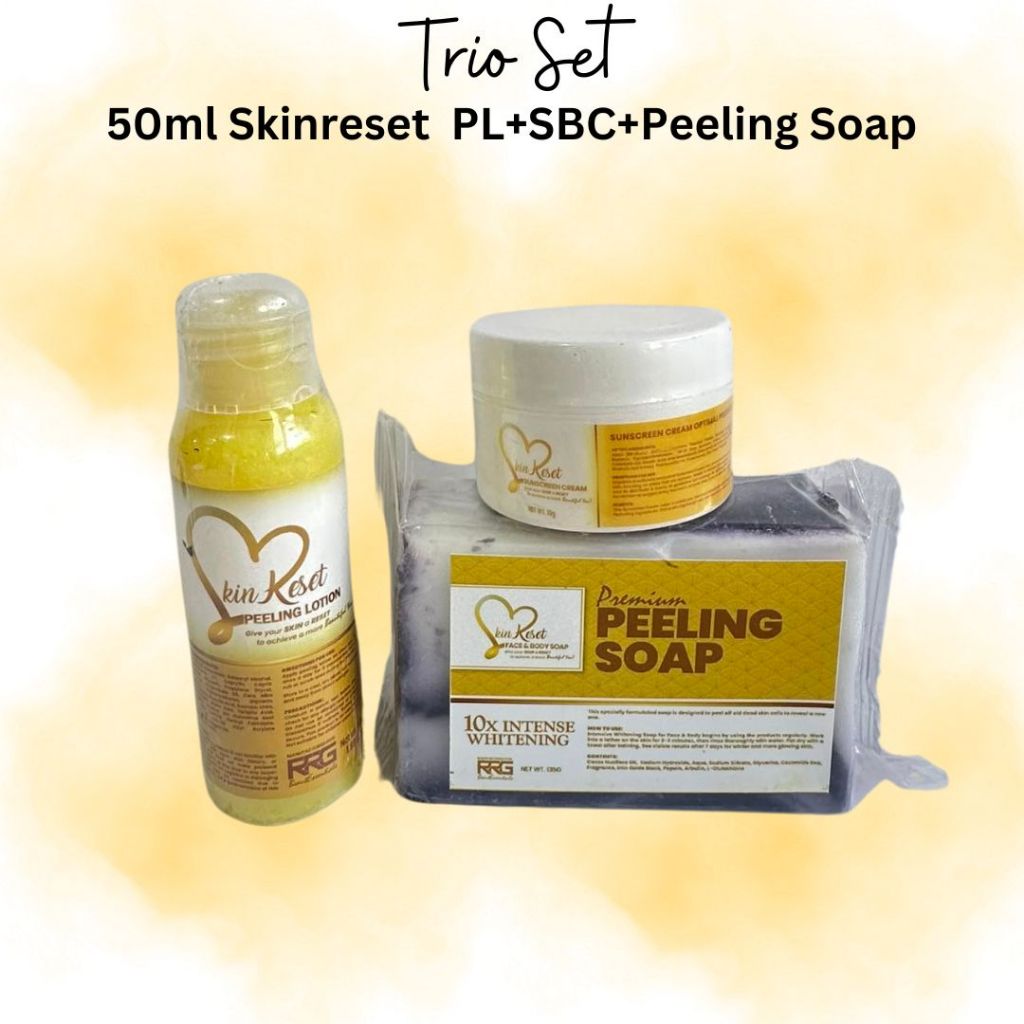 Trio Set 50ml/100ml SkinReset (SR PL+10G SBC+Peeling Soap) | Shopee ...