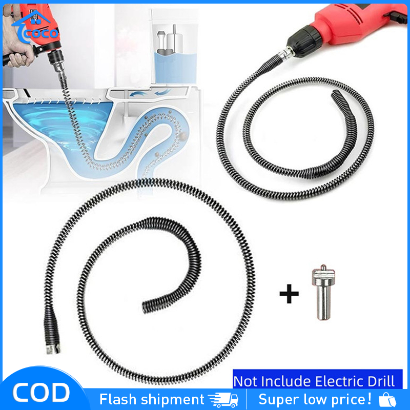 5 Meters Spring Drain Cleaner Drainage Clog Remover Plumbing Tool ...