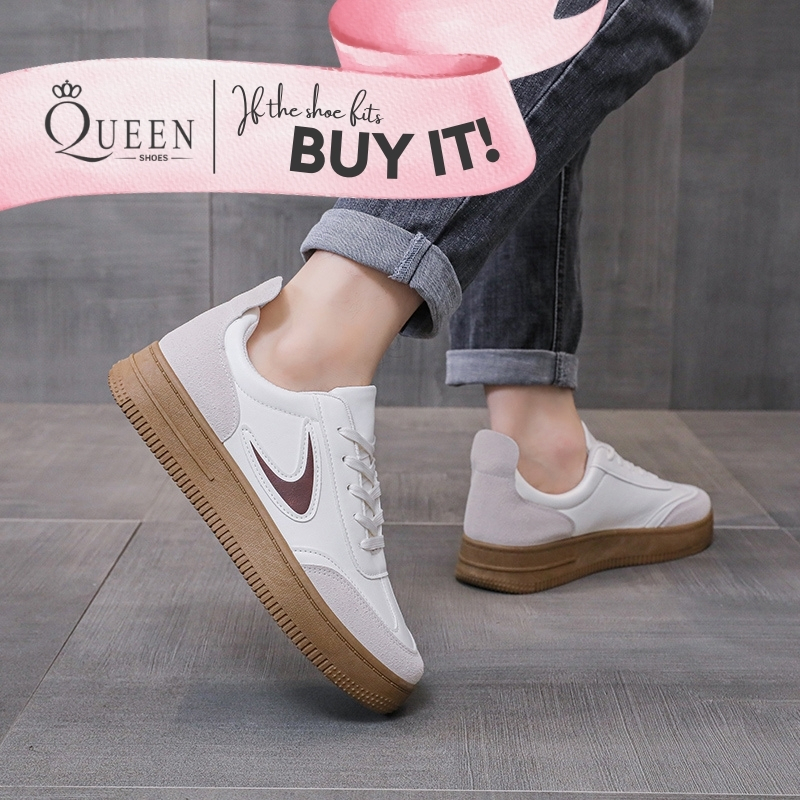 Queen Durable Slip Resistant White Rubber Shoes Standard Sports Men ...