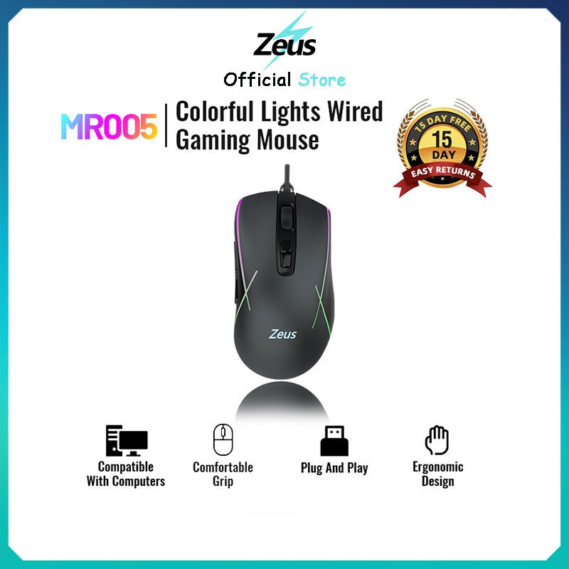 Zeus® MR005 ( Legend XX ) Wired Gaming Mouse RGB Backlight Gaming Onlive Exclusive Version ...