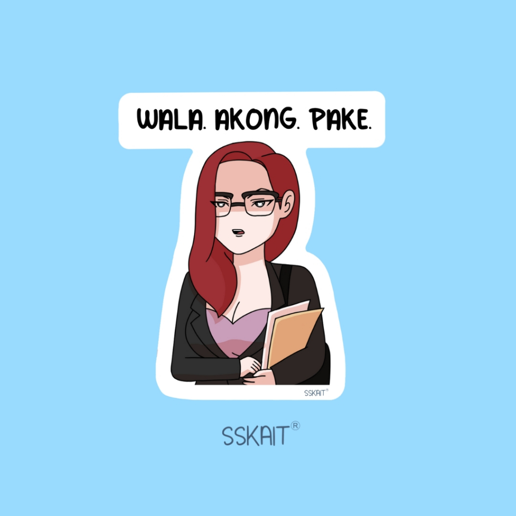 SSKAIT Sofie Multoserye Wala Akong Pake - Waterproof Funny Mood Die Cut ...