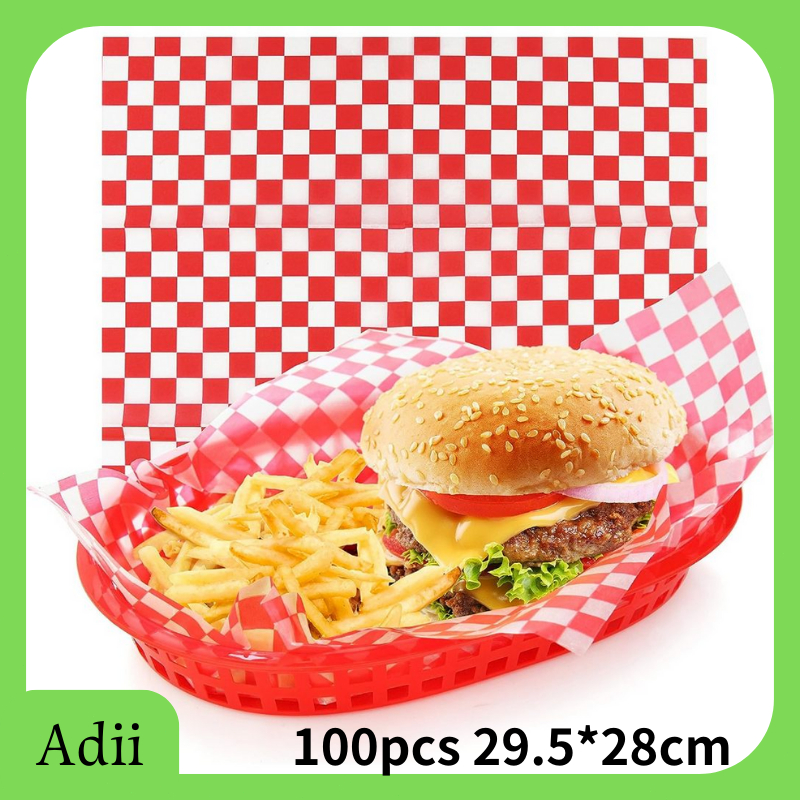 Baking Wax Paper 28*29cm Burger Wrapper Sandwich Wrapper Paper Food ...