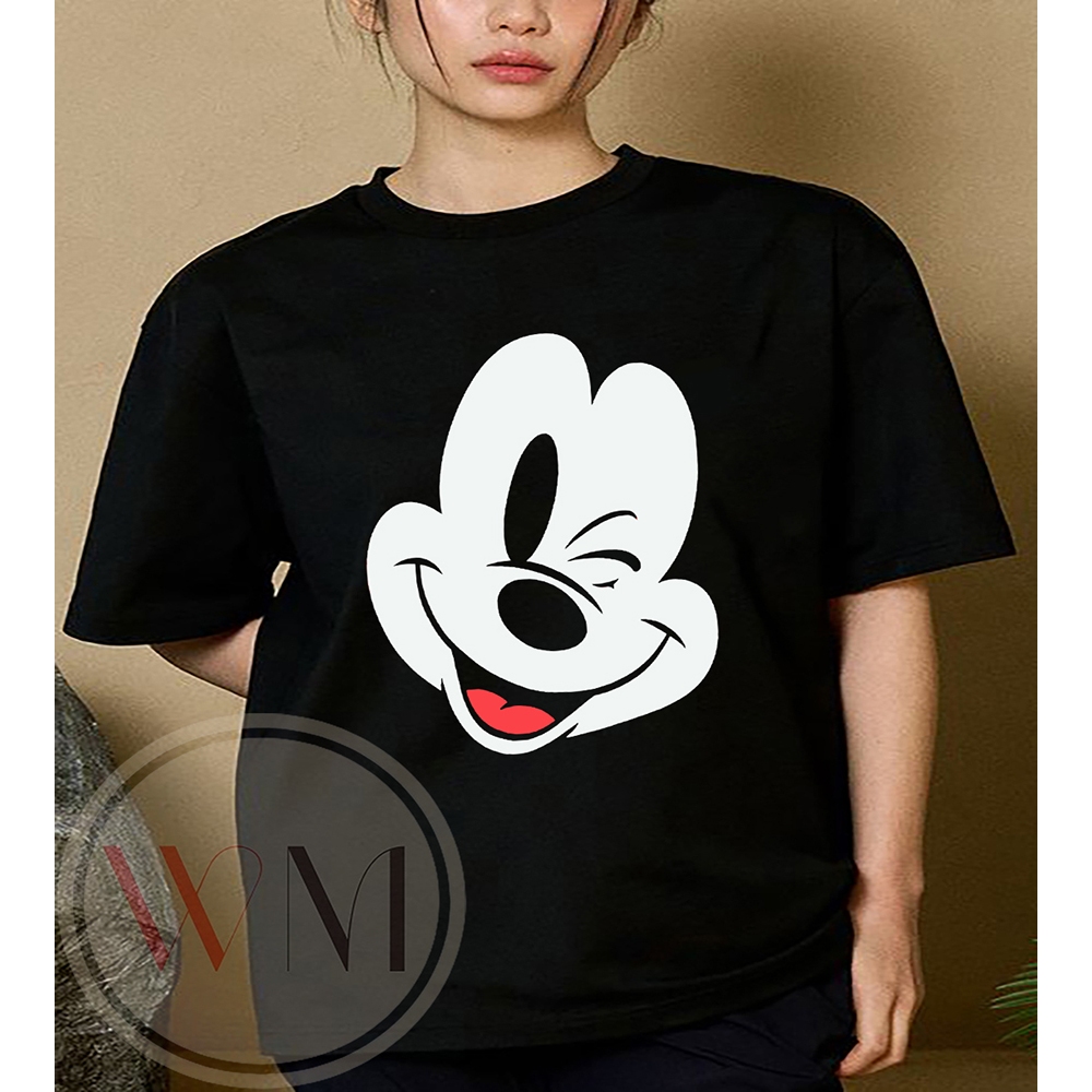 WOMAN.LY MICKEY MOUSE DISNEY CARTOON BLACK COTTON TSHIRT FOR MEN AND ...