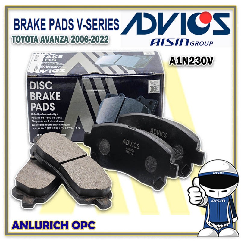 AISIN / ADVICS BRAKE PADS FRONT TOYOTA AVANZA 2006-2015 PART NO: 04465 ...