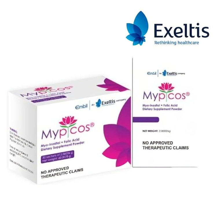 Mypicos Myo-Inositol Folic Acid Supplement Powder 30 sachet PCOS Period ...