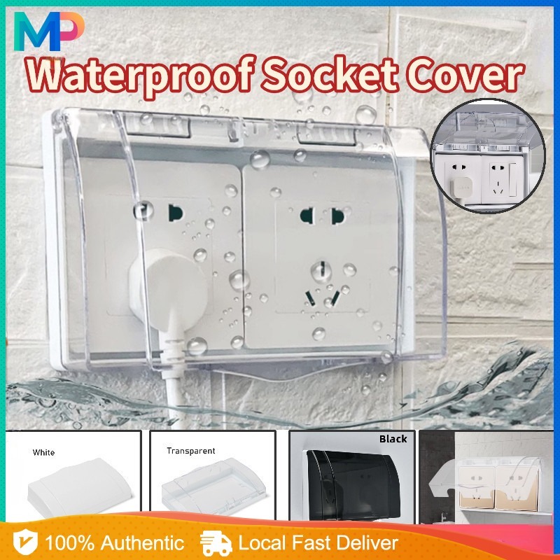 waterproof Double Socket Switch Protector Electric Plug Cover Bathroom ...