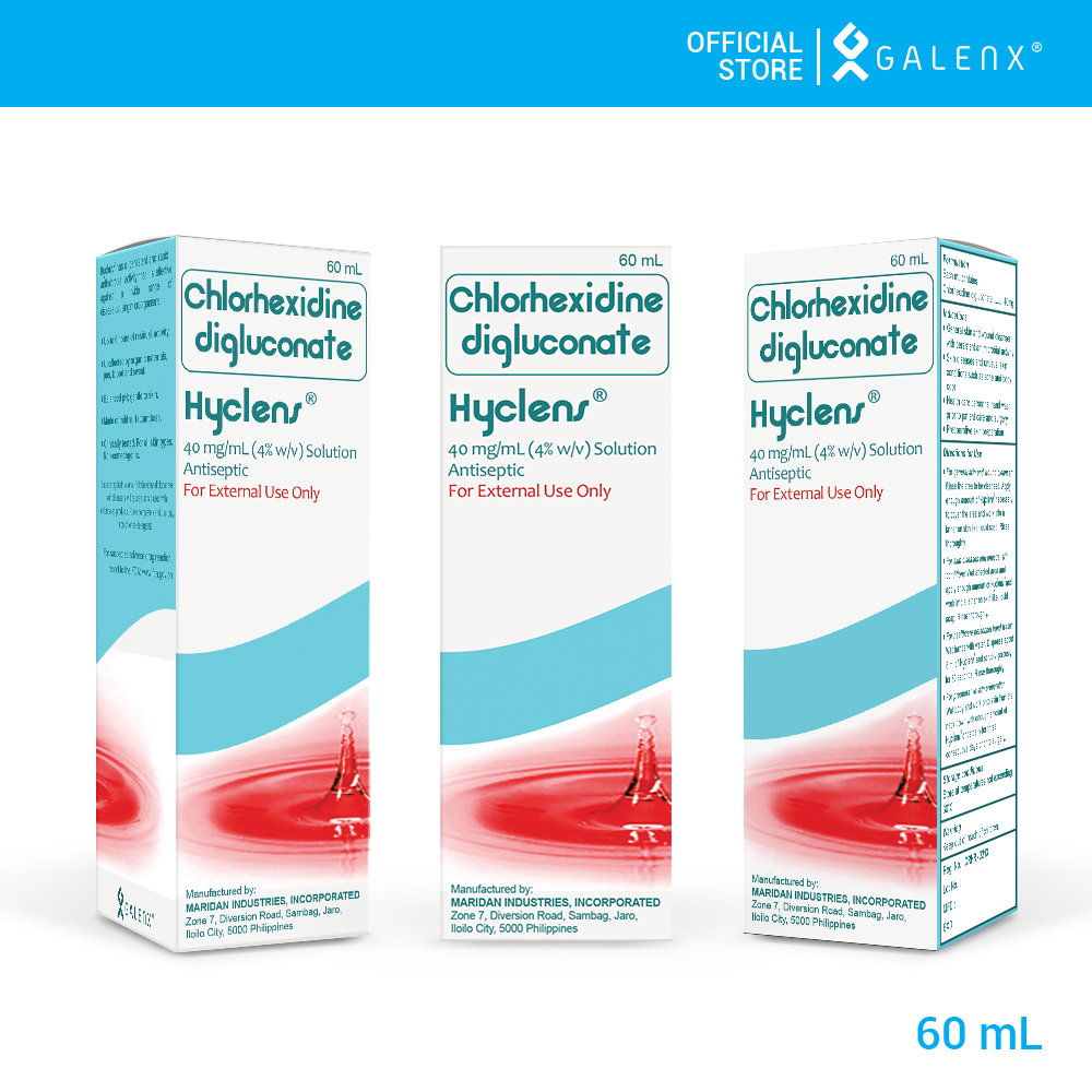Hyclens Skin Cleanser 4% Chlorhexidine digluconate 60 mL and 1 Liter ...