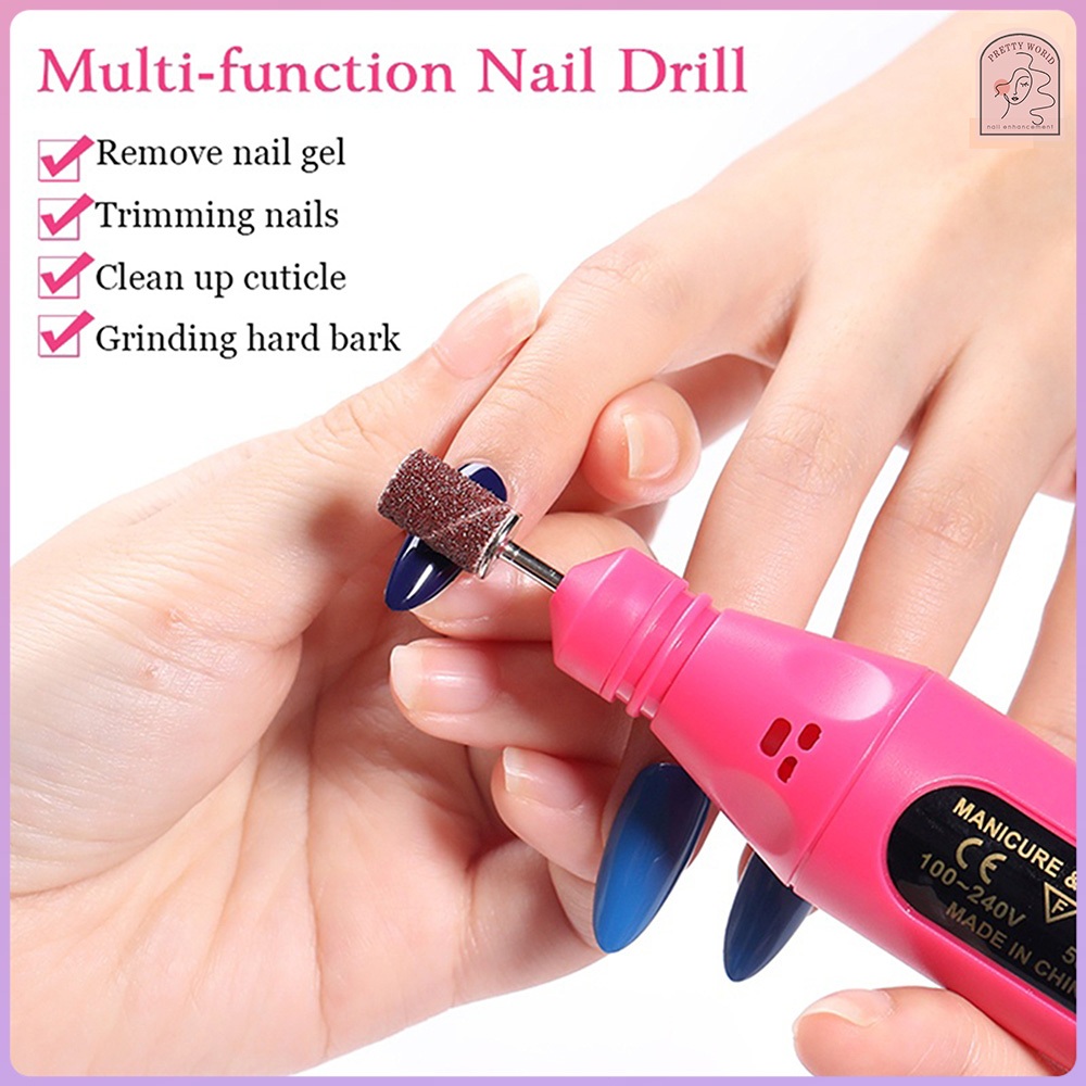 P&W Electric Nail drill Art Polishing Grinding Gel Polish Machine Usb ...