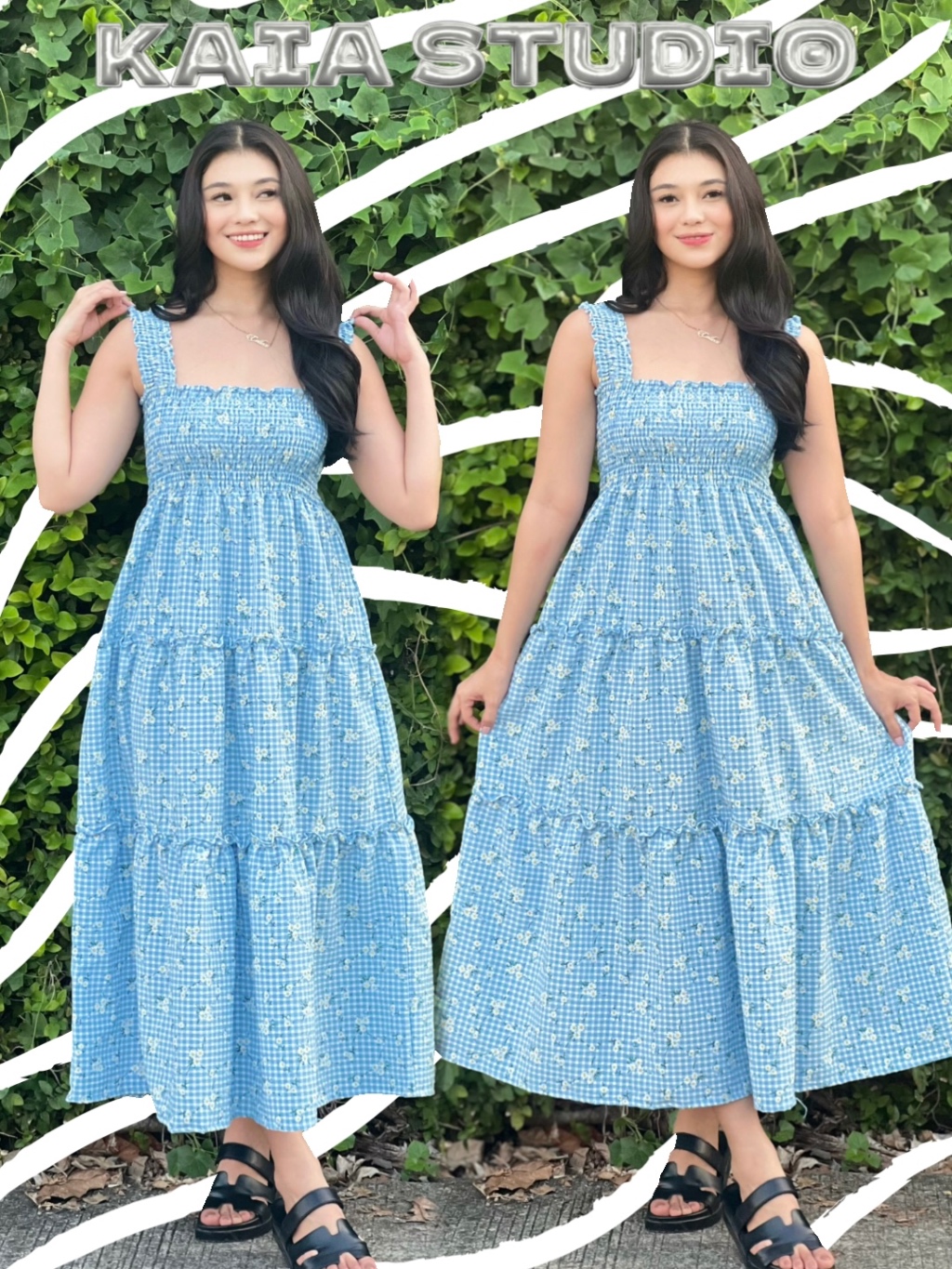 ZOE DRESS | Sexy Flowy Smocked Tiered Maxi Casual Sleeveless Summer Women Dress | Kaia Studio ...